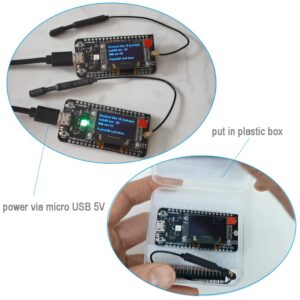 DIYmalls 915 LoRa GPS Module ASR6502 HTCC-AB02S Development Board SX1262 0.96 OLED + 915MHz LoRa Antenna + 1.25mm 2P Connector for Arduino LoRaWAN Gateway (Pack of 2)