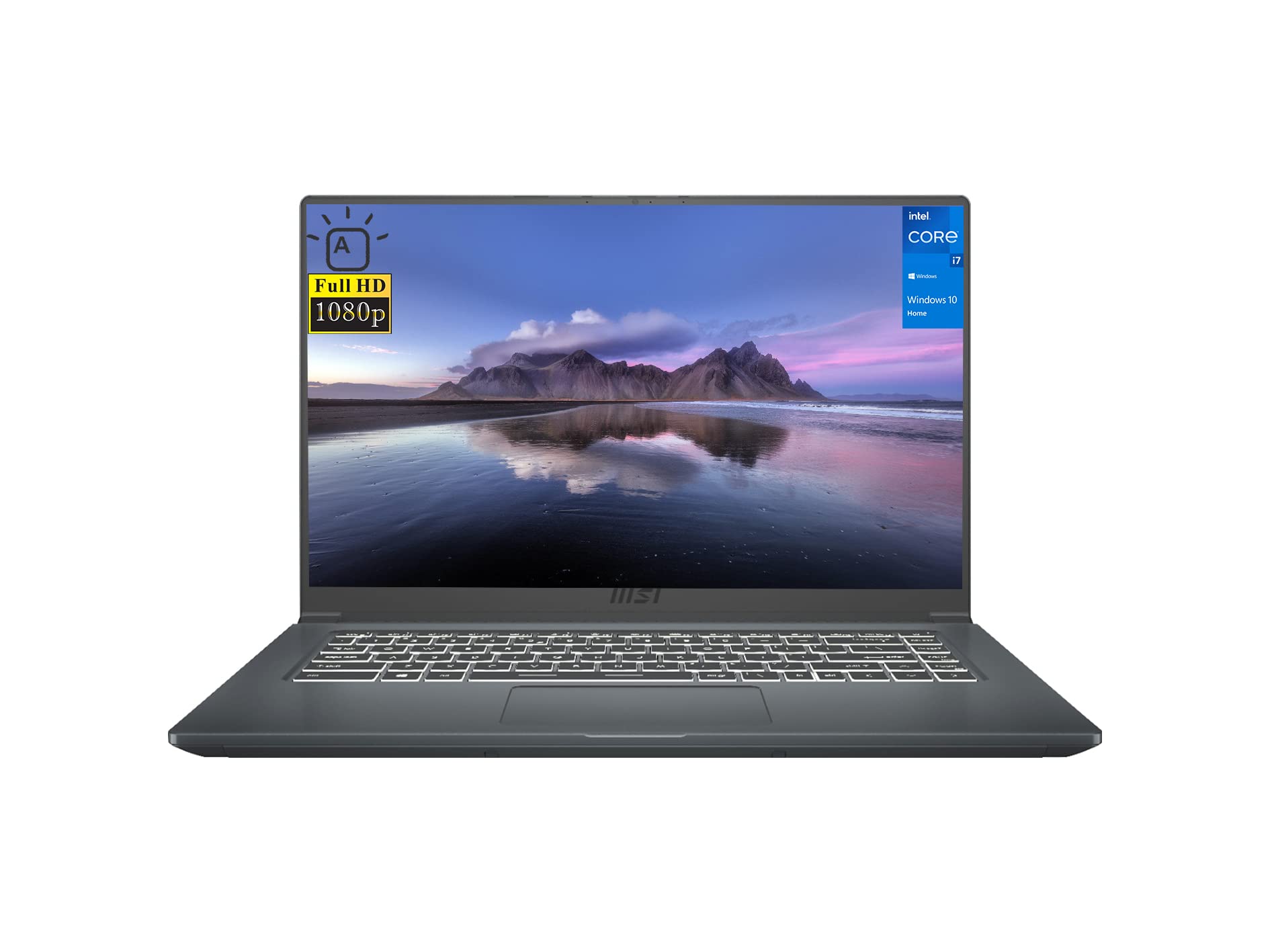 2022 Newest MSI Mordern 15-Laptop, 15.6" Full HD-Display, Intel Core i7-1165G7, 16GB-RAM, 1TB PCIe SSD, Backlit KB, Wi-Fi 6, Webcam, Thunderbolt 4, LAN-Cable-Adapter, Win10 Home, Carbon Grey