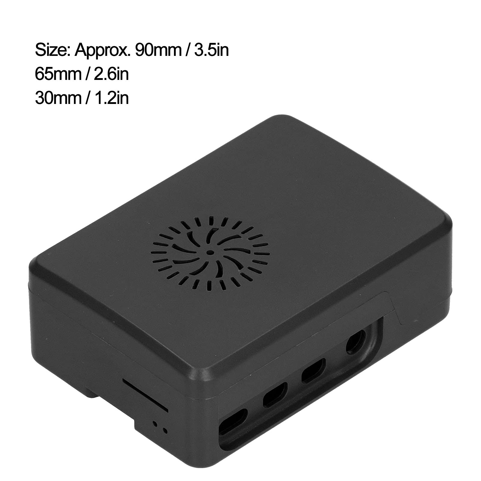 Raspberry Pi Case, Pi 4 Raspberry Pi 4B for Protecting for Raspberry Pi 4B for Imple Removable Top Cover for Electrical Auxiliary Materials(Black)