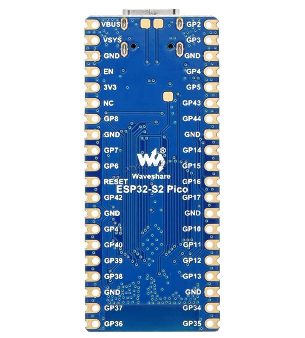 2.4 GHz WiFi Development Board Based On Microcontroller ESP32-S2 240MHz Xtensa Single-core 32-bit LX7 Supporting Raspberry Pi Pico Expansion Board Ecosystem @XYGStudy (ESP32-S2-Pico)