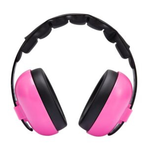 dison kids noise reduction earmuffs, baby ear protection noise cancelling headphones hearing protection earmuffs for toddler (pink)