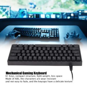 Entatial 61 Keys Mechanical Keyboard, Cool Lighting Blue Switch Light Weight Mechanical Gaming Keyboard for Office for Home