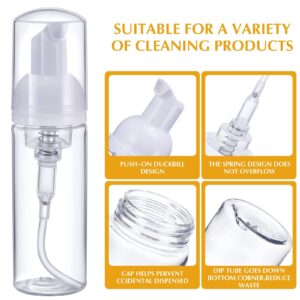 50 Pcs Foam Pump Bottle 50 ml/ 1.7 oz Mini Empty Bottle with Pump Clear Spray Plastic Foam Bottles Empty Foam Pump Bottle Mini Foaming Dispensers for Shampoo Cleaning Lash Cosmetics Packaging