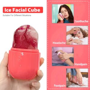 Ice Roller For Face Silicone Ice Face Roller Skin Care Facial Ice Roller Icing Tool Ice Holder For Face Icing Ice Mold For Face Icing Face Ice Pod Skincare