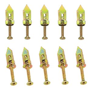 yunpo wall anchors for self-drilling drywall 12 x 30mm no drill or holes in wall anchor tapping screw kit for hanging shelf