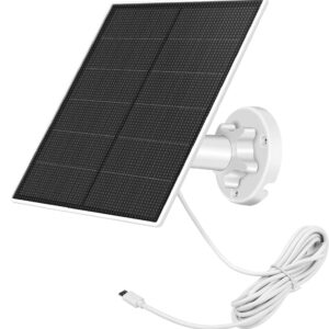 LongPlus Solar Panel for Outdoor Camera Wireless Camera,CG6/X83, IP66 Waterproof Solar Panel with 10Ft Micro USB Port, Power Supply for Security Camera (Micro USB Port)