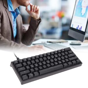 Entatial 61 Keys Mechanical Keyboard, Cool Lighting Blue Switch Light Weight Mechanical Gaming Keyboard for Office for Home