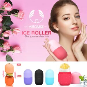 Ice Roller For Face Silicone Ice Face Roller Skin Care Facial Ice Roller Icing Tool Ice Holder For Face Icing Ice Mold For Face Icing Face Ice Pod Skincare