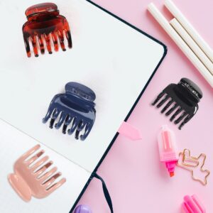 Vsiopy Hair Clips Medium Size Claw Hair Clips for Women Thin Hair No Slip, Hair Clips for Thick Hair, Double Row Jaw Clip (4 PCS)