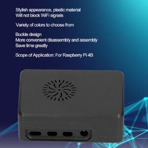 Raspberry Pi Case, Pi 4 Raspberry Pi 4B for Protecting for Raspberry Pi 4B for Imple Removable Top Cover for Electrical Auxiliary Materials(Black)