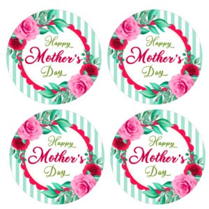 flyab happy mother's day labels stickers,1.5" flowers mother's day gift tag stickers,farmhouse mother's day gift labels for gift wrap box envelope seals card party favor,36pcs