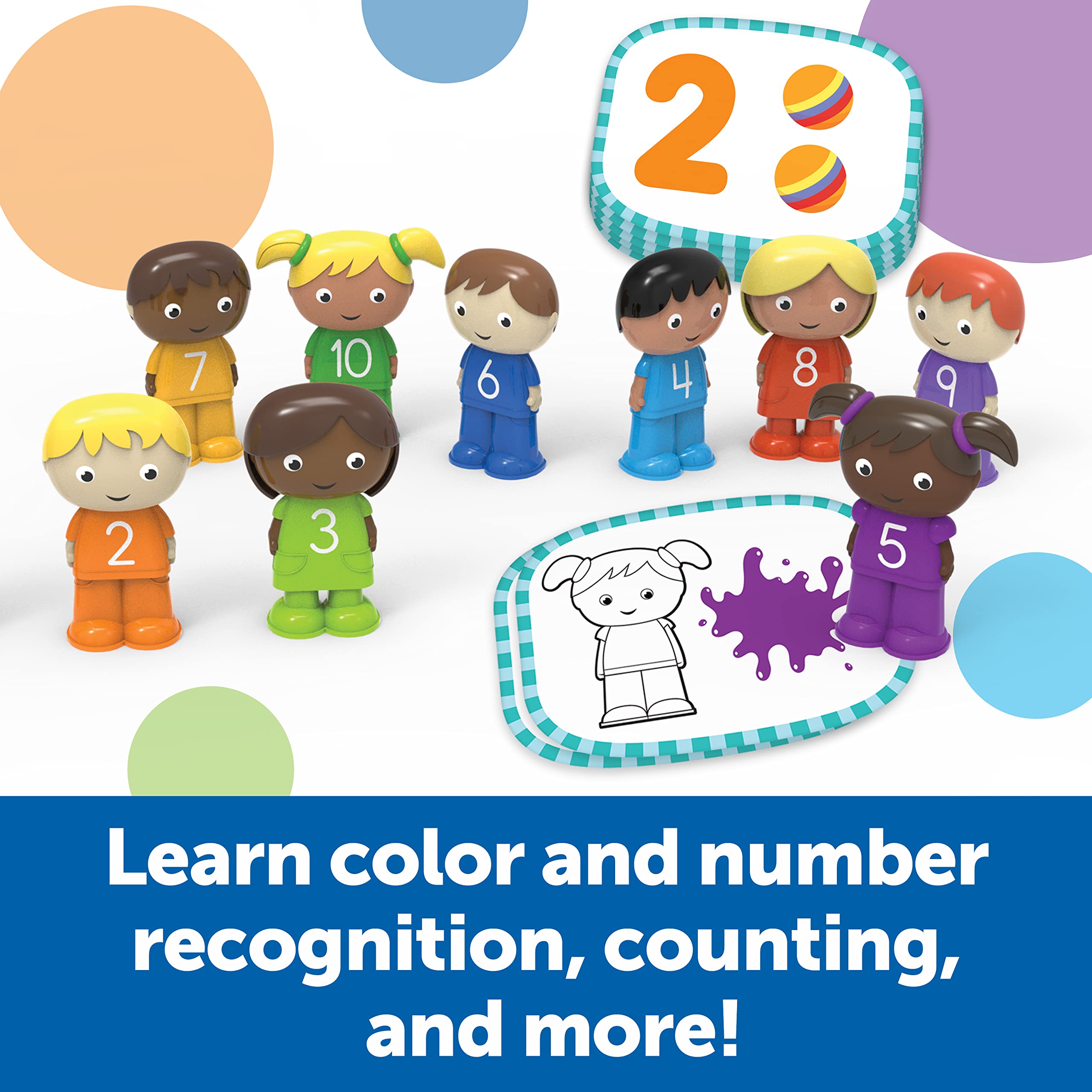 Learning Resources Skill Builders! Toddler 1-10 Counting Kids, Educational Toys, Toddler Activities, Color Teaching Toys, 20 Pieces, Age 2+