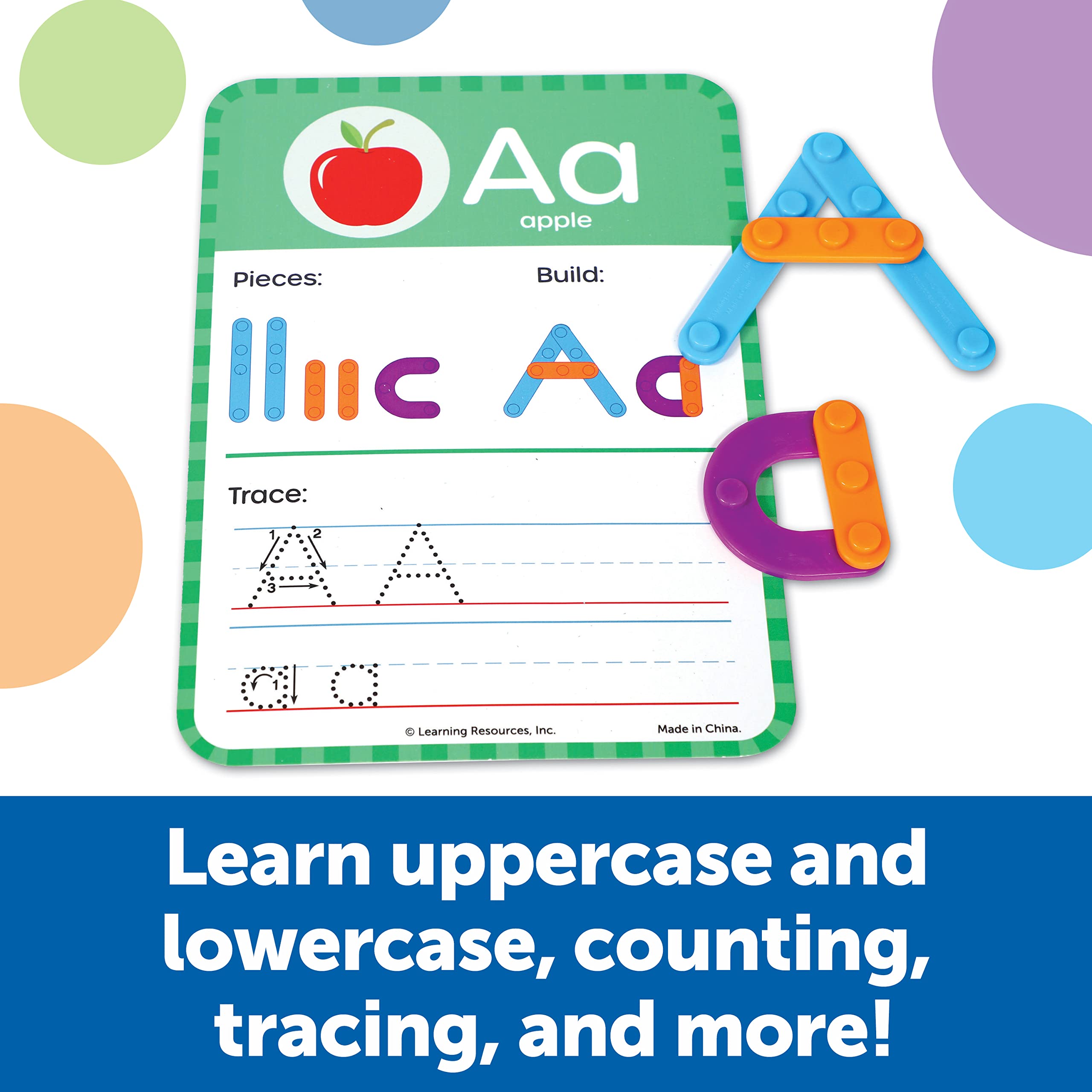 Learning Resources Skill Builders! Kindergarten Letter & Number Maker, Educational Indoor Games, Preschool Alphabet, Toddler, Brain Toys,60 Pieces, Age 6+