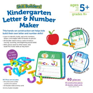 Learning Resources Skill Builders! Kindergarten Letter & Number Maker, Educational Indoor Games, Preschool Alphabet, Toddler, Brain Toys,60 Pieces, Age 6+