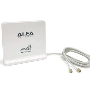 ALFA ARS-WiFi6E-M2 2.4 GHz + 5 GHz + 6E Tri-Band Omnidirectional Indoor Antenna