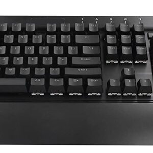 Byged PC Gaming Keyboards, USB Wired Keyboard Colorful RGB Backlit Gaming Keyboard Ergonomics Keyboards with Dual Injection Molding Process, for Computer Games(Black Shaft)