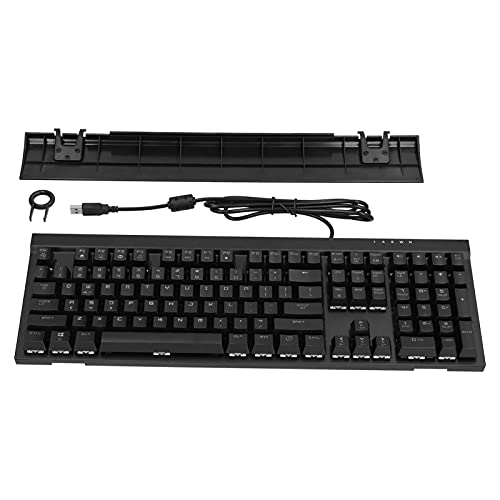 Byged PC Gaming Keyboards, 108 Keys Gaming Keyboard RGB Colorful Backlight Keyboard Computer Game Keyboard with Stable Data Transmission, for PC Gamers(Tea Shaft)