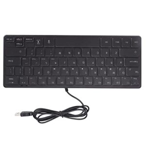 byged wired gaming keyboard, 64 keys mini rgb keyboard 3 backlights desktop notebook computer keyboards with long service life, for desktop laptop