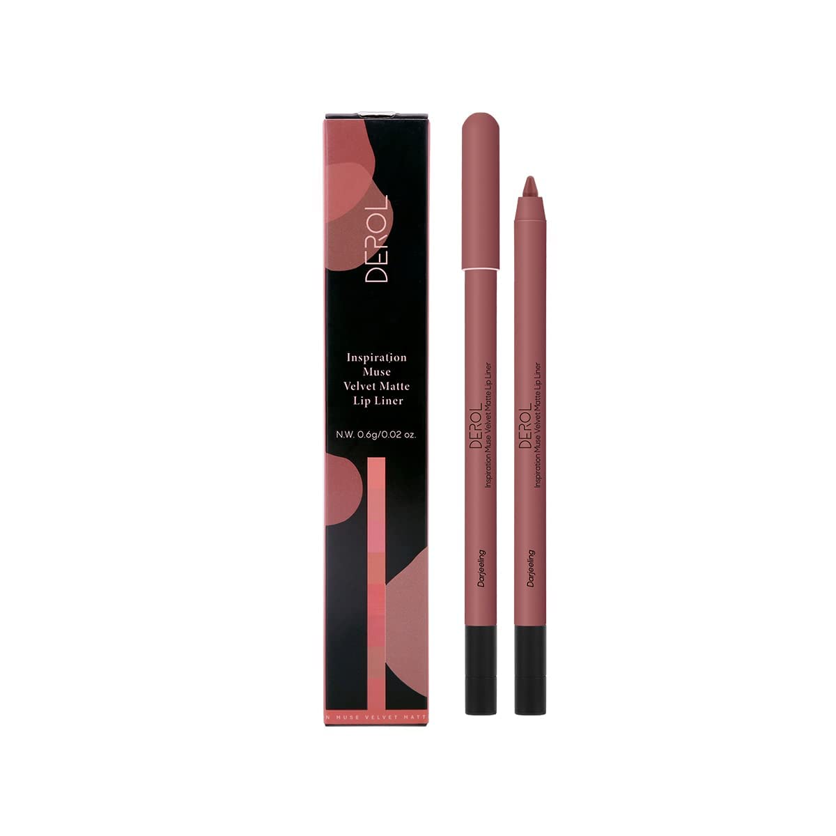 Kusslippe Lip Liner, Matte Lip Liner Pen, Long Lasting Smooth and Soft Creamy Color Lip Liner Crayon With Sparppens 0.02 Oz (07#Darjeeling)