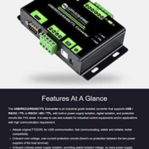 waveshare Industrial Isolated Multi-Bus Converter USB / RS232 / RS485 / TTL Communication Between Different Buses