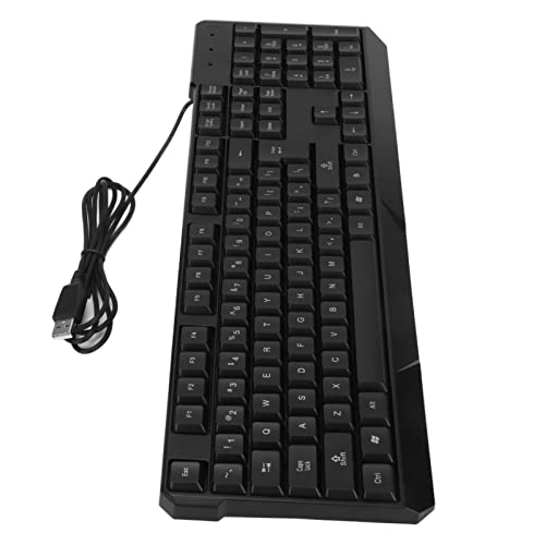 Byged Gaming Keyboards, 104 Keys Keyboard 7 RGB Backlit Keyaboard Durable Adjustable Wired Keyboards with RGB Backlit Mode, for Home Office