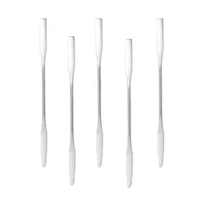 makeup spatula, 5pcs metal cosmetic spatulas stainless steel depotting mixer spatula double-headed beauty spatula mixing tool for cosmetics beauty accessories home salon