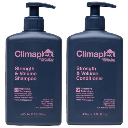 C P Climaplex Strength and Volume Shampoo and Conditioner SET. 13.5 Oz Bottles Each. Repairs, Hydrates, Protects and Add Volume to the Hair.