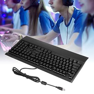 Byged PC Gaming Keyboards, 108 Keys Gaming Keyboard RGB Colorful Backlight Keyboard Computer Game Keyboard with Stable Data Transmission, for PC Gamers(Tea Shaft)