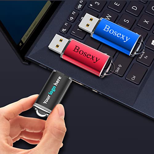 USB Flash Drives Custom Logo 128MB 50PCS Bosexy Memory Sticks Personalized Pendrives