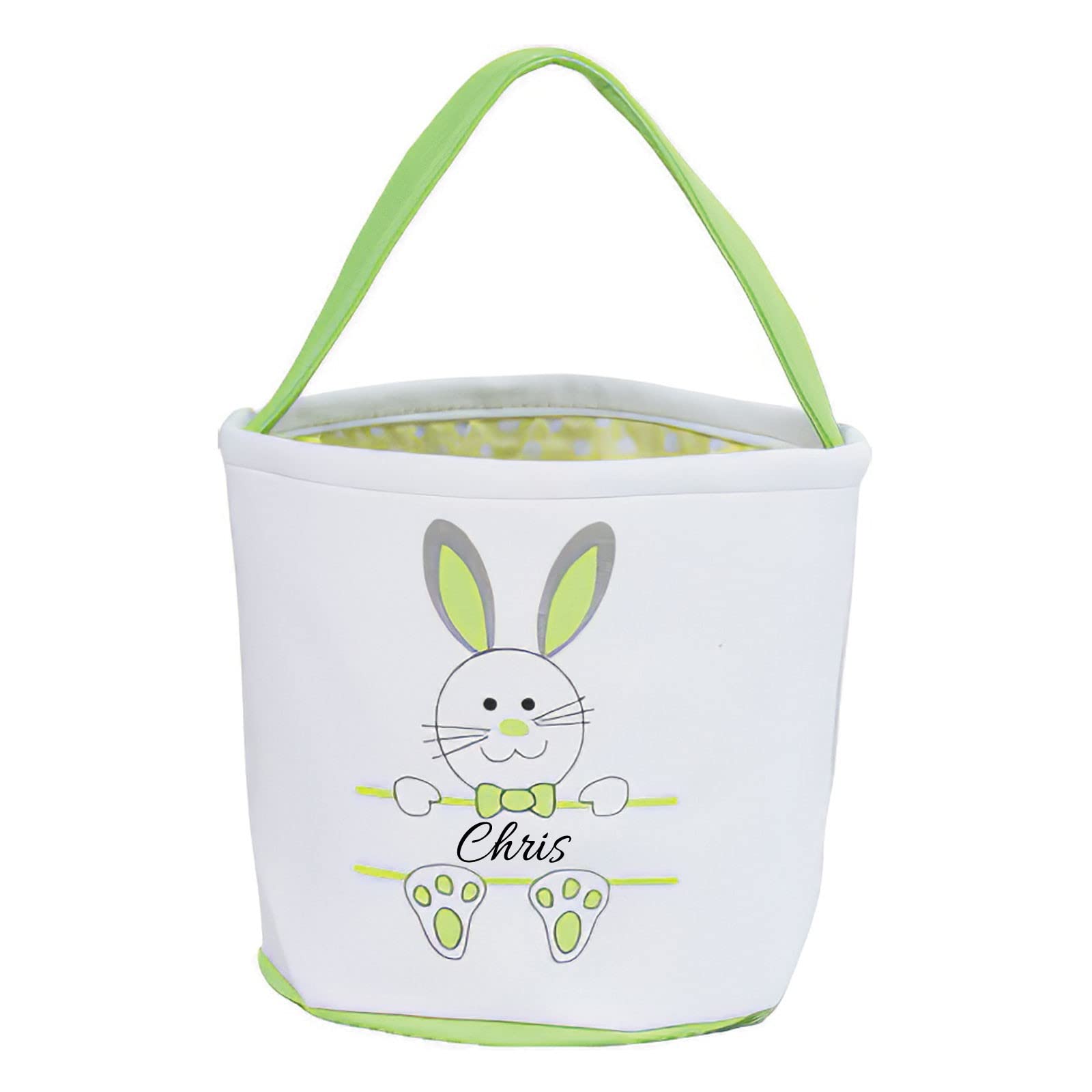 Niqai Personalized Easter Baskets for Kids Boys Girls Custom Easter Basket with Name Customized Easter Gift for Toddler, One Size