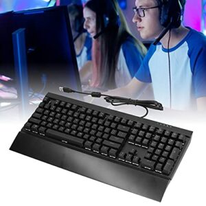 Byged PC Gaming Keyboards, 108 Keys Gaming Keyboard RGB Colorful Backlight Keyboard Computer Game Keyboard with Stable Data Transmission, for PC Gamers(Tea Shaft)