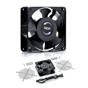 SCCCF AXIAL 12038, Quiet Muffin Fan, 110V 115V 120V AC 120mm x38mm Axial Cooling Fan Dual Ball for Electronic Equipment