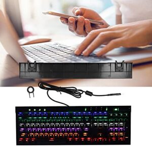 Byged PC Gaming Keyboards, USB Wired Keyboard Colorful RGB Backlit Gaming Keyboard Ergonomics Keyboards with Dual Injection Molding Process, for Computer Games(Black Shaft)