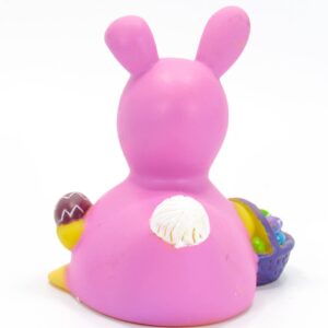 Easter Bunny Pink Rubber Duck Bath Toy | Weighted and Sealed | Safe for Children All Ages | 100's of Styles to Chose | Collect Them All | 3 x 3.5 x 3