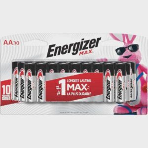 energizer aa batteries, max double a battery alkaline, 30 count