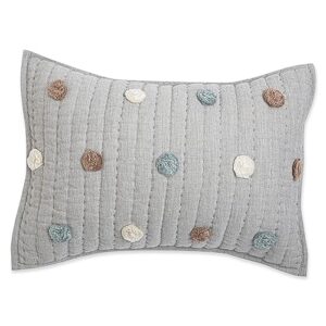 crane baby decorative quilted pillow, rainbow