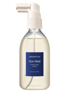 aromatica tea tree purifying hair set - gift set with vegan shampoo, tonic spray and essential oil for itchy, greasy hair