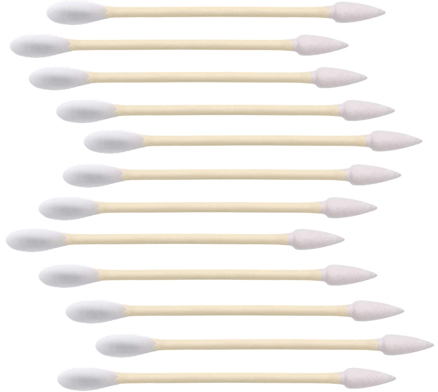 1000 Count Organic Bamboo Cotton Swabs - Pointy/Round Head Biodegradable Wooden Cotton Buds for Ear, Plastic Free Double Ear Cotton Sticks for Cleaning, Makeup