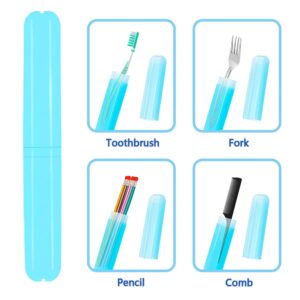 Krgiqn 30 Pack Travel Toothbrush Case Holder,Portable Toothbrush Storage Tubes,Plastic Toothbrushes Case Cover Protector for Home,Outdoor,Daily,Travel Use…