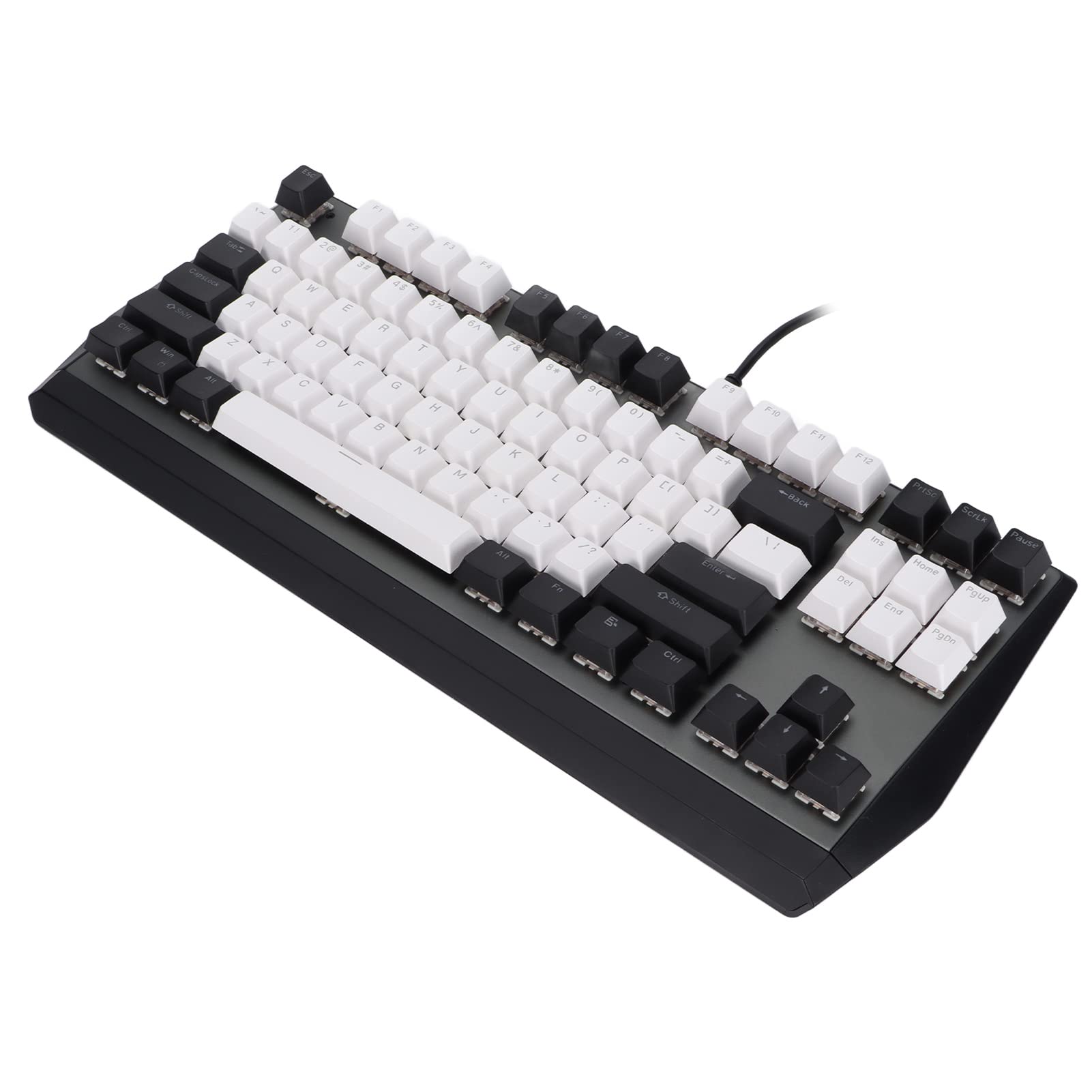 Byged Mechanical Keyboard, 87 Keys RGB Backlight USB Keyboard Wired Keyboard Computer Gaming Keyboard with Custom Function, for Win System