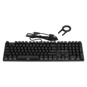 byged usb backlight keyboards, 108 keys rgb backlit keyboard mechanical computer keyboard pc gaming keyboards with stable data transmission, for win system(black shaft)