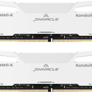 Timetec Pinnacle Konduit 16GB KIT(2x8GB) DDR4 3200MHz PC4-25600 CL16-18-18-38 XMP2.0 Overclocking 1.35V Compatible for AMD and Intel Desktop Gaming PC Memory Module RAM - White