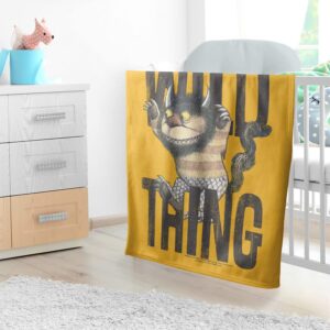 LOGOVISION Where The Wild Thing Lightweight Baby Blanket, 30"X40", Wild Thing Unisex for Infants Girls & Boys