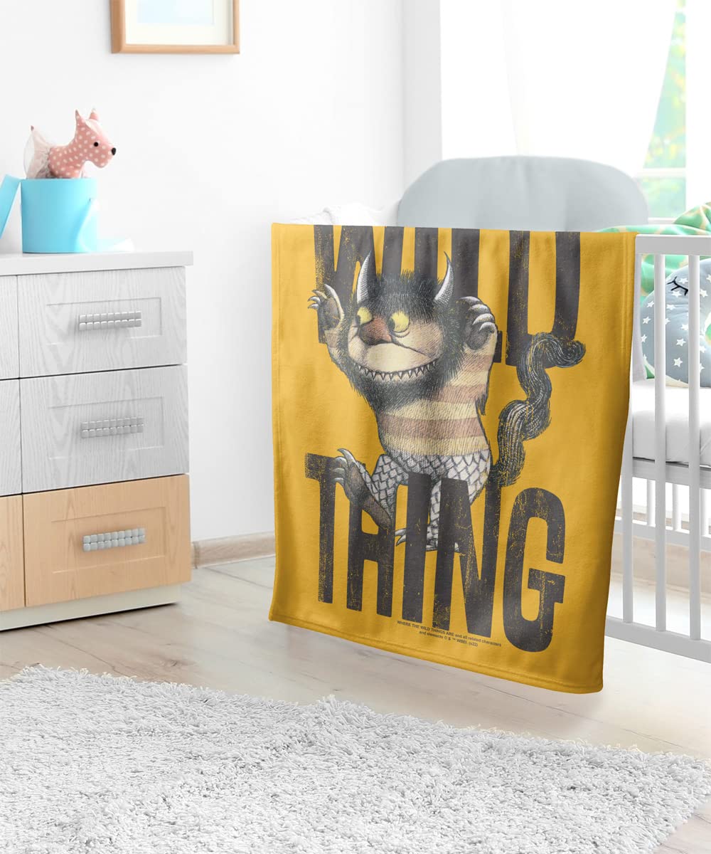 LOGOVISION Where The Wild Thing Lightweight Baby Blanket, 30"X40", Wild Thing Unisex for Infants Girls & Boys