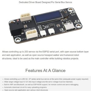 Waveshare ESP32 Servo Driver Expansion Board Built-in WiFi Dedicated Driver Board Designed for Serial Bus Servos