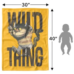 LOGOVISION Where The Wild Thing Lightweight Baby Blanket, 30"X40", Wild Thing Unisex for Infants Girls & Boys