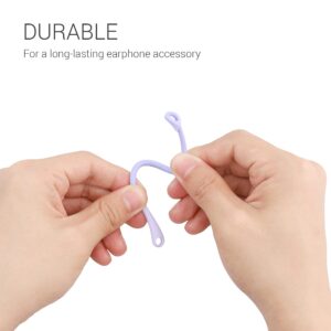 kwmobile Earbud Hooks Compatible with Apple Airpods 1/2 / 3 / Pro 1 / Pro 2 - Set of 2X Earphone Holders for Running - Light Lavender