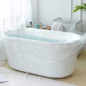 Fancystyle 10 Pack Disposable Bathtub Cover Liner for Salon Household and Hotel Individually Wrapped 102 x47 Inch