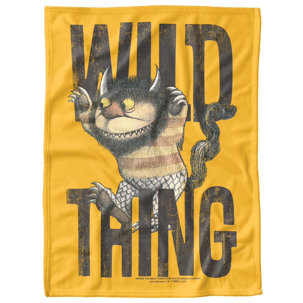 LOGOVISION Where The Wild Thing Lightweight Baby Blanket, 30"X40", Wild Thing Unisex for Infants Girls & Boys