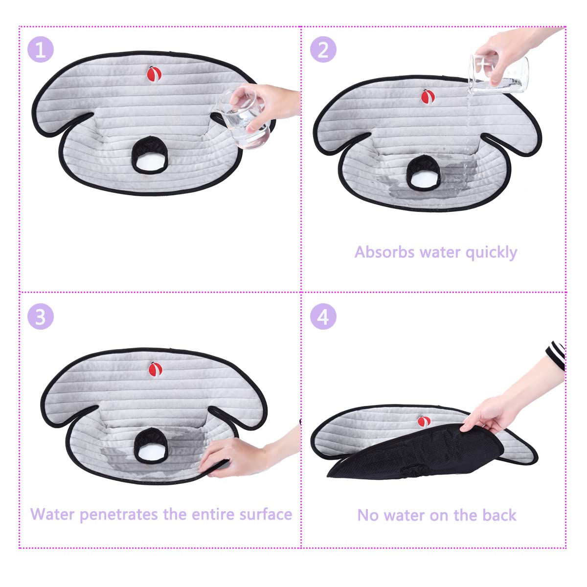 Baby Piddle Pad Car Seat Liner,Potty Training car seat Protector with Waterproof Liner for Child Safety Car Seat Stroller and Dinner Chair,Machine Wash and Dry (Plus-Grey)